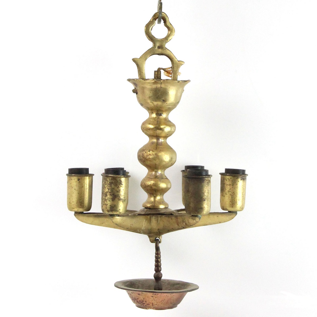 Pasarel - Antique German Brass Hanging Sabbath Lamp Judenstern, 19th ...