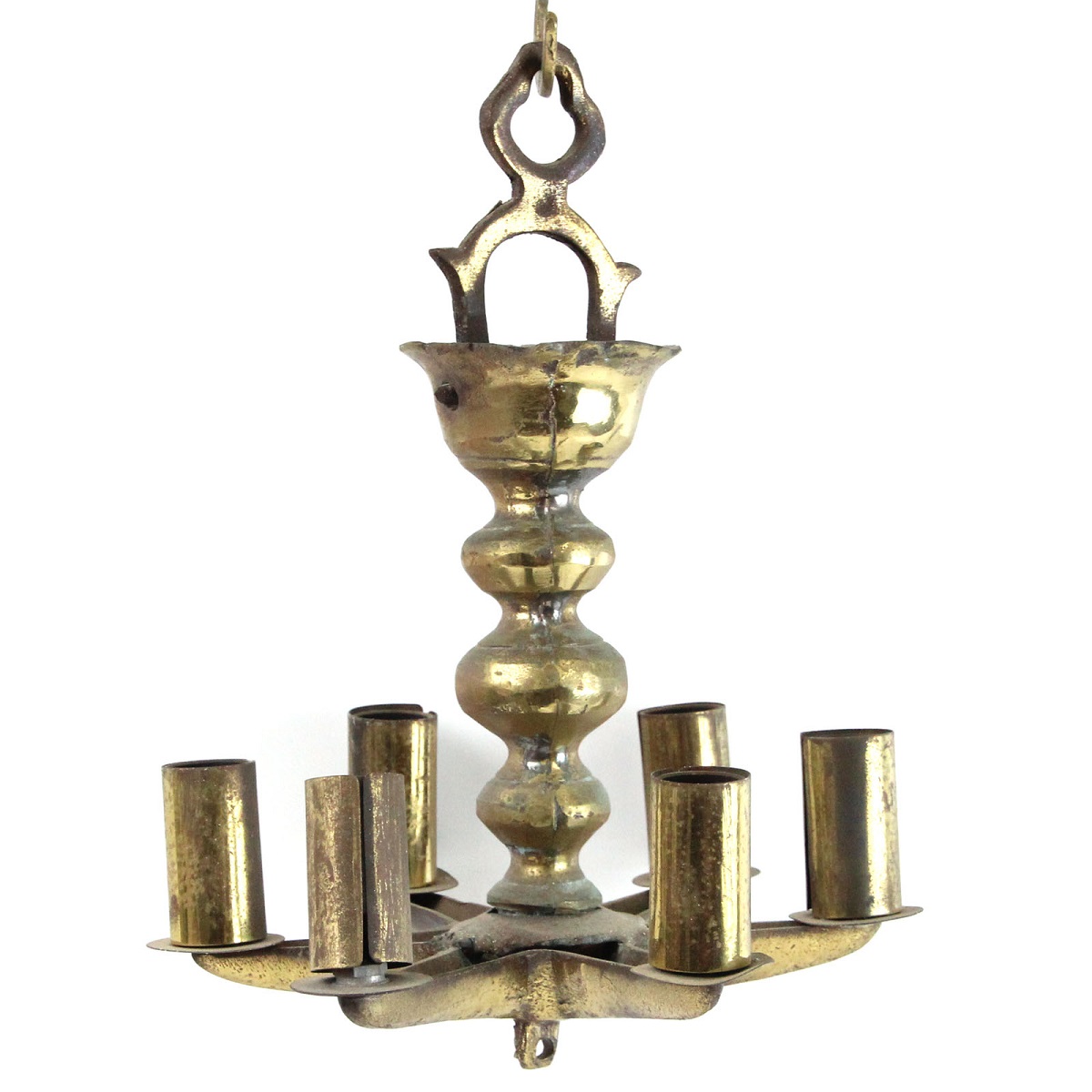 Pasarel - Antique Brass Hanging Sabbath Lamp Judenstern, Germany, 19th ...